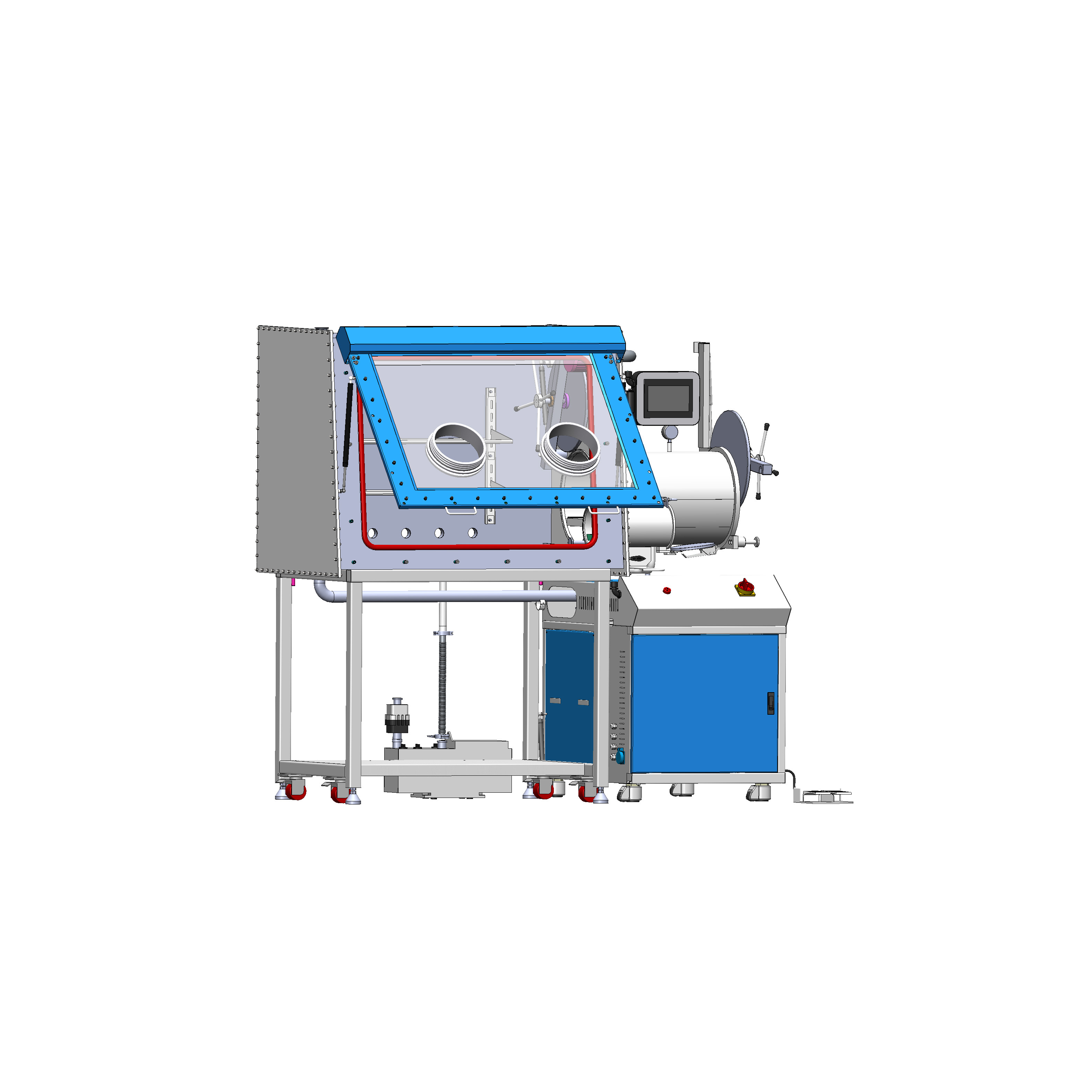 Solvent Adsorption System Inert Gas Glove Box With Integrated ...